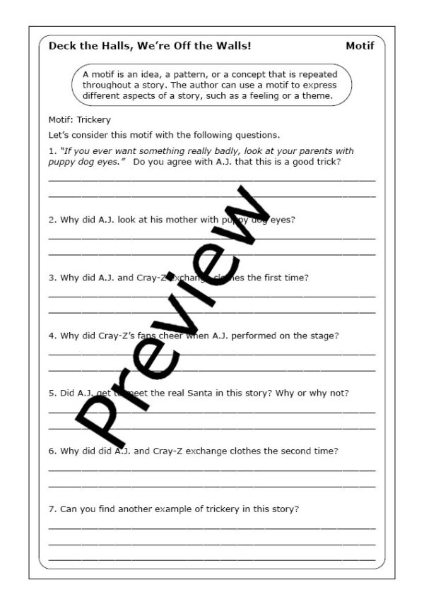 Dan Gutman "Deck the Halls, We're Off the Walls!" worksheets - Made By ...