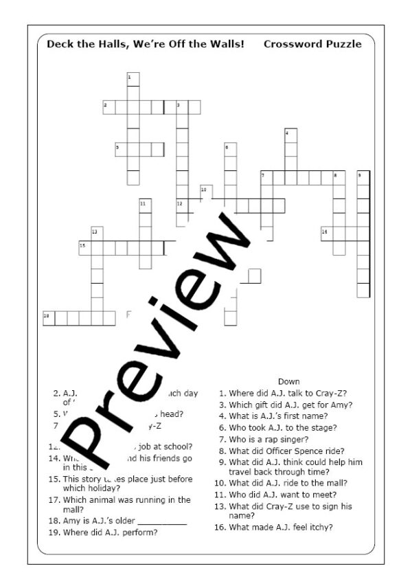 Dan Gutman "Deck the Halls, We're Off the Walls!" worksheets | Made By ...