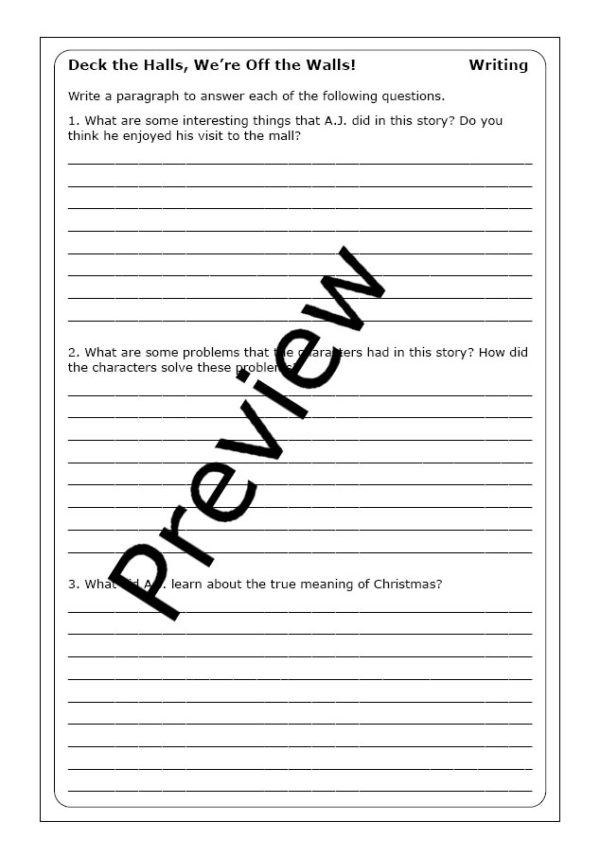 Dan Gutman "Deck the Halls, We're Off the Walls!" worksheets | Made By ...