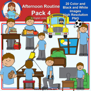 Clip Art - Afternoon Routine Sequence Pack 4 | Made By Teachers