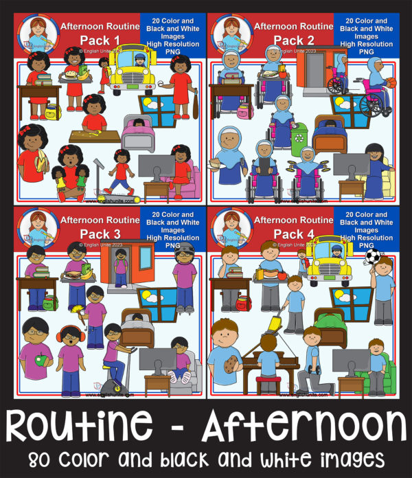 Clip Art - Afternoon Routine Sequence Bundle | Made By Teachers