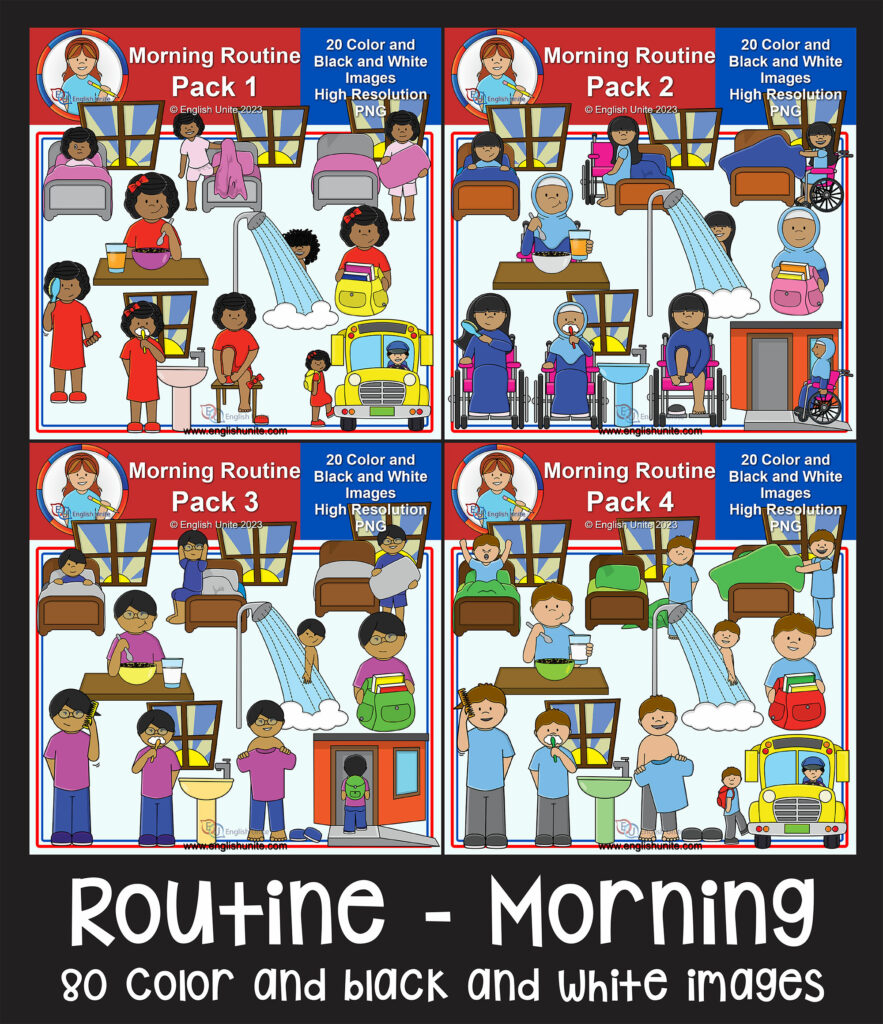 Clip Art - Morning Routine Sequence Bundle | Made By Teachers