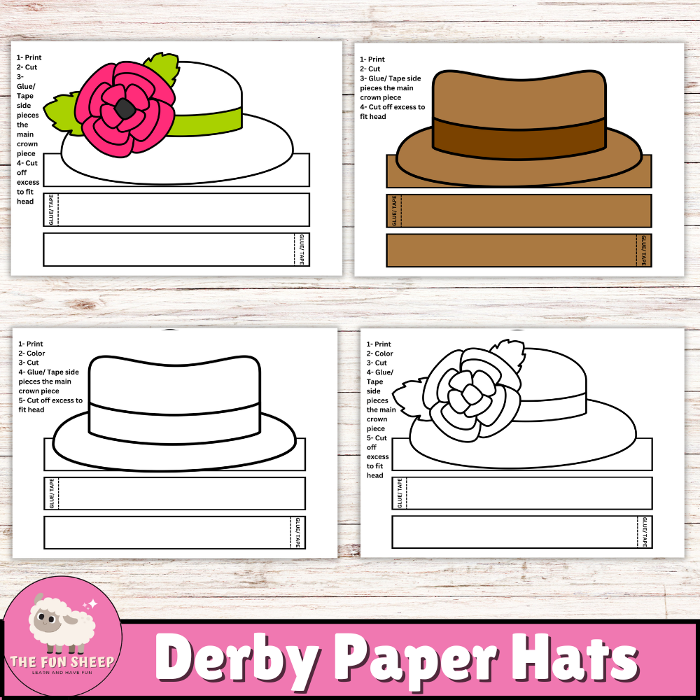Kentucky Derby Hats Bundle | Derby Crown Headband Templates - SET OF 6 ...