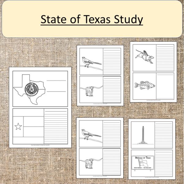 State of Texas Symbols Booklet Elementary Montessori Homeschool | Made ...