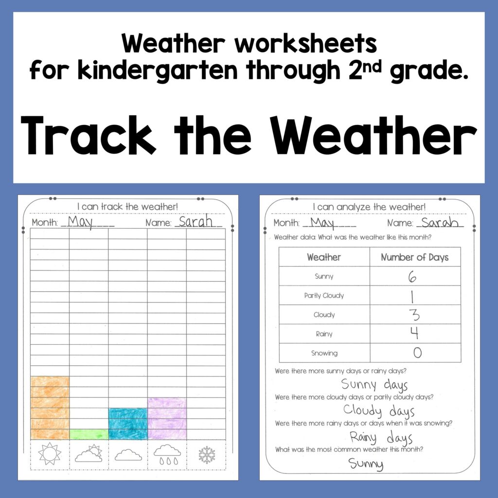Track, Draw and Write the Weather Science Worksheets | Made By Teachers