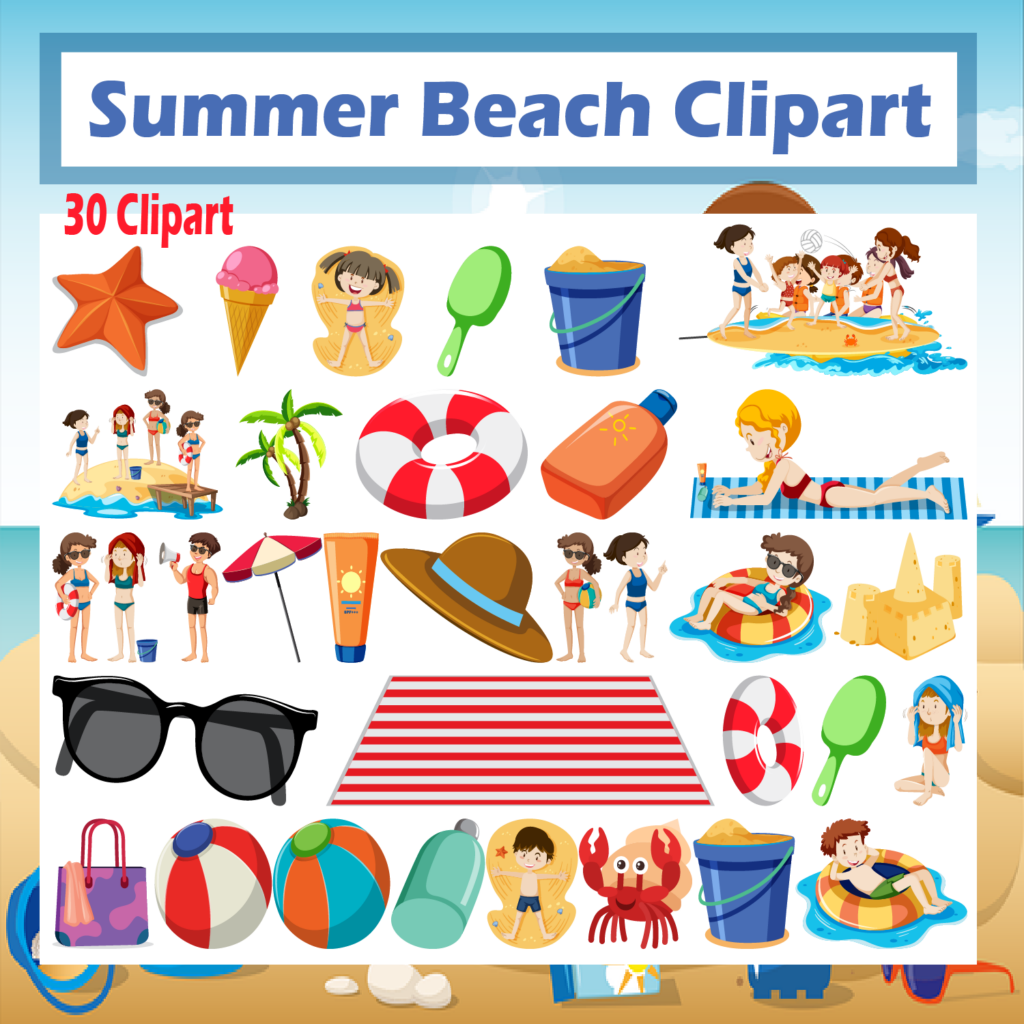 Summer Beach Clipart | Made By Teachers