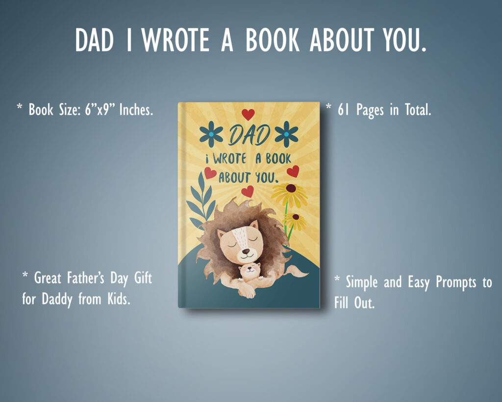 Dad I wrote a Book about You - Fill in the Blank Prompts Guide Book ...