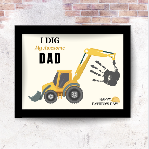 Handprint Art Craft for Construction Dad | Father’s Day Craft | Made By ...