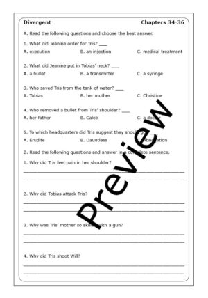 Veronica Roth "Divergent" worksheets | Made By Teachers