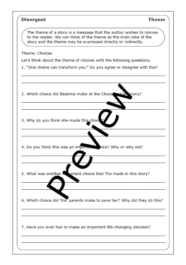 Veronica Roth "Divergent" worksheets | Made By Teachers