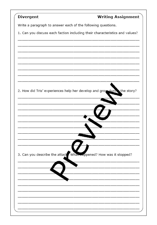 Veronica Roth "Divergent" worksheets | Made By Teachers