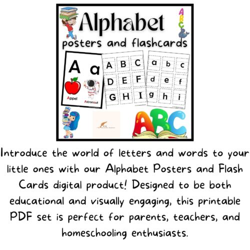 Bright Alphabet Posters and Flashcards uppercase and lowercase ...