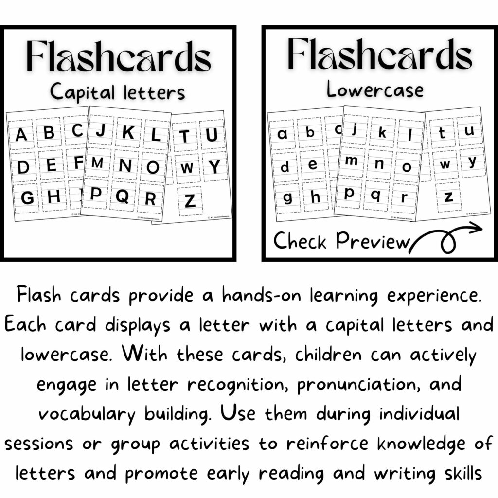 Bright Alphabet Posters and Flashcards uppercase and lowercase ...