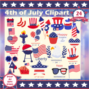 4th of July Clipart - Patriotic Clipart - Independence Day | Made By ...