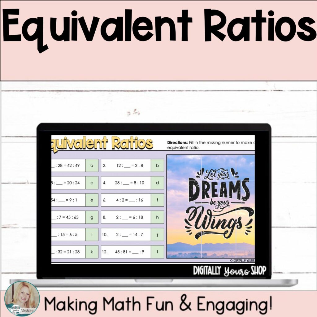 Equivalent Ratios Digital Self-Checking Activity | Made By Teachers