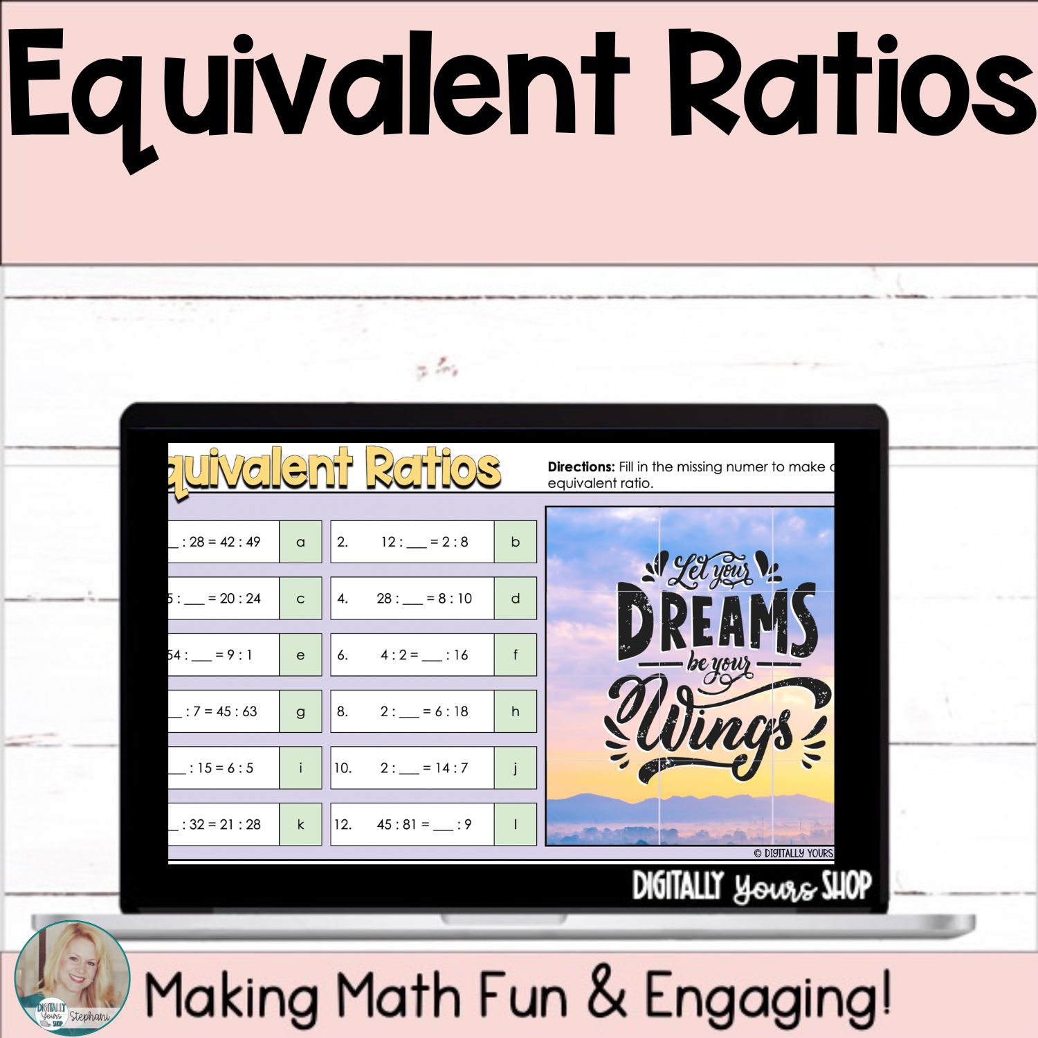 Equivalent Ratios Digital Self-Checking Activity | Made By Teachers