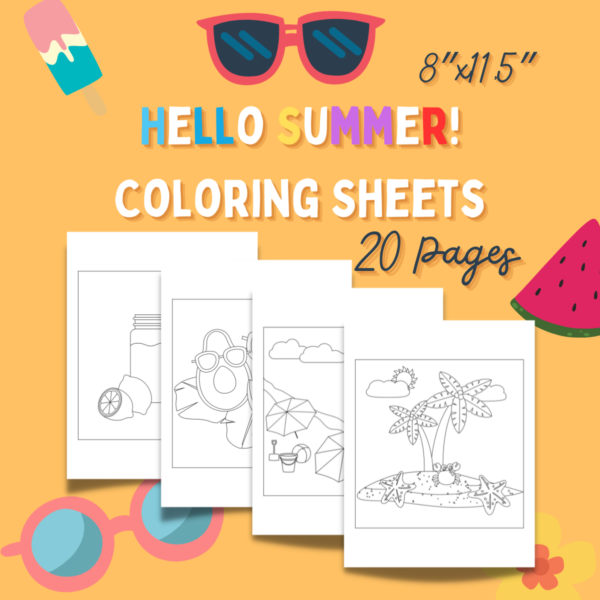 Hello Summer Coloring Pages | Made By Teachers