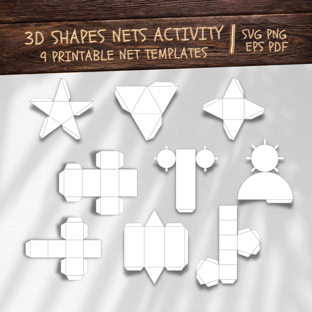 Free Printable 3D Shape Nets | Made By Teachers
