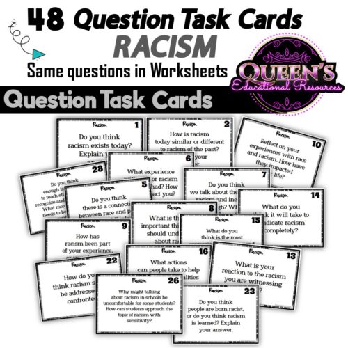 Racism Questions | Racism Worksheets | Racism Discussion | Civil Rights ...