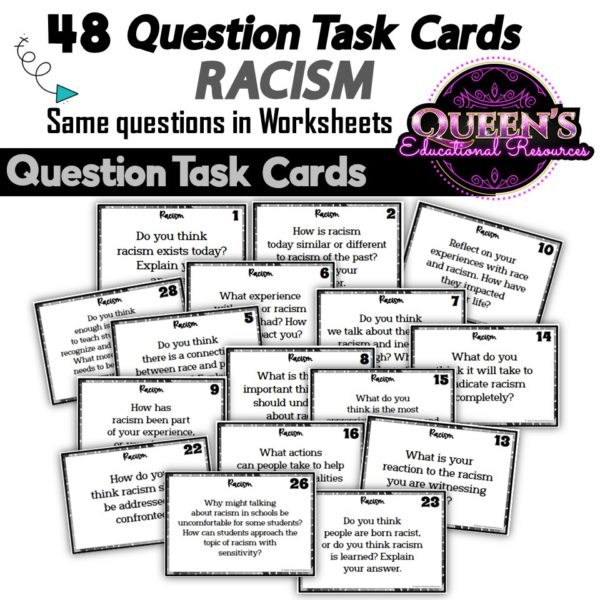 Racism Questions | Racism Worksheets | Racism Discussion | Civil Rights ...