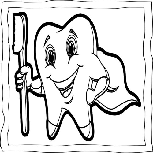 Dental Coloring Book : Easy and Fun Dental Coloring Pages for Kids ...