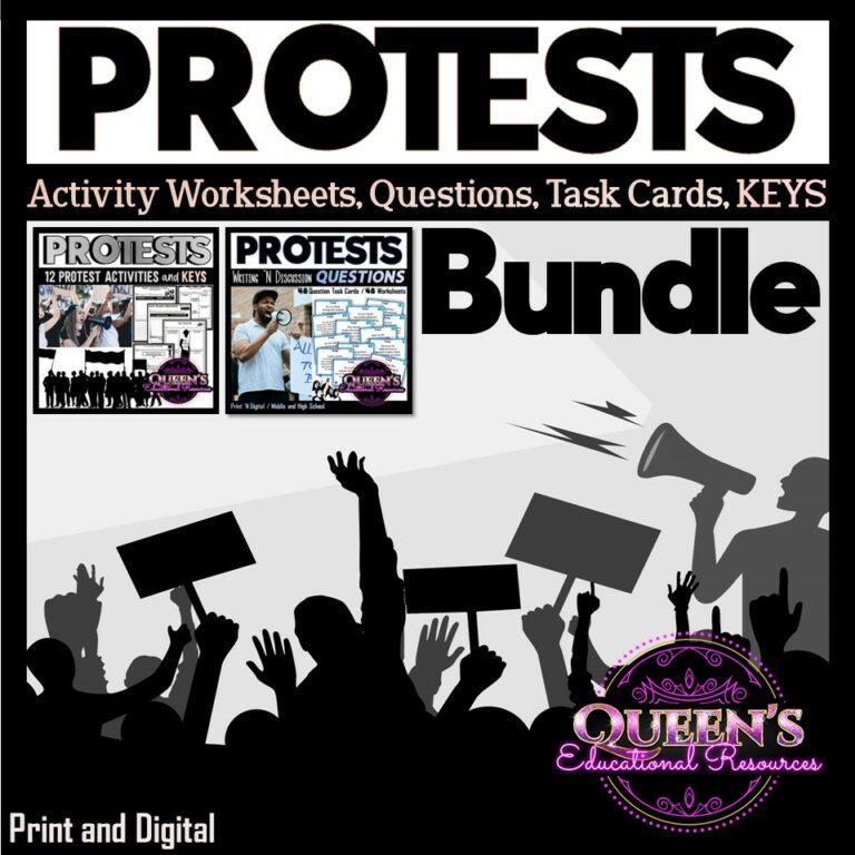 Protest Worksheets | Protest Activities | Protest Questions | Protest ...