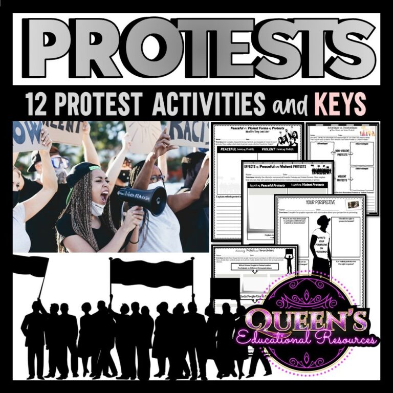 Protest Worksheets | Protest Activities | Protest Questions | Protest ...