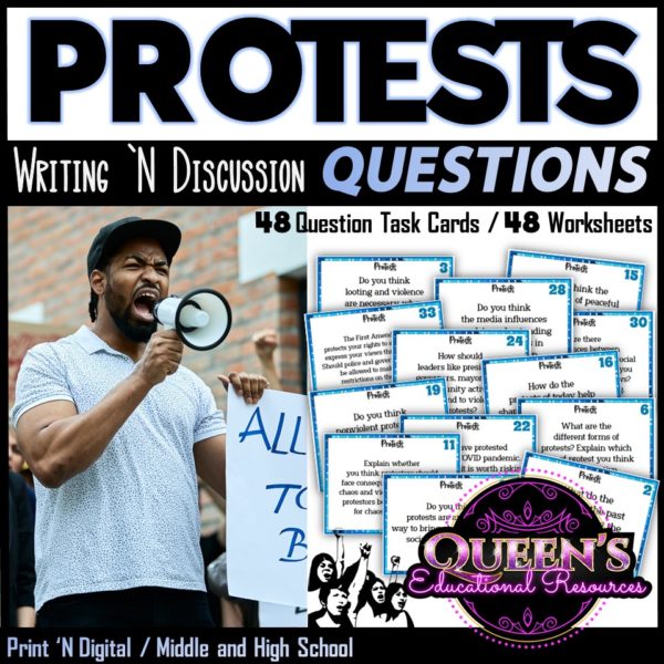 Protest Worksheets | Protest Activities | Protest Questions | Protest ...