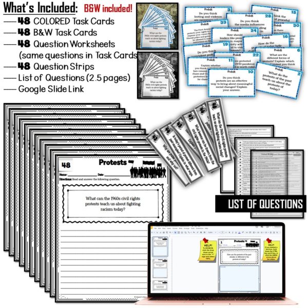 Protest Worksheets | Protest Activities | Protest Questions | Protest ...