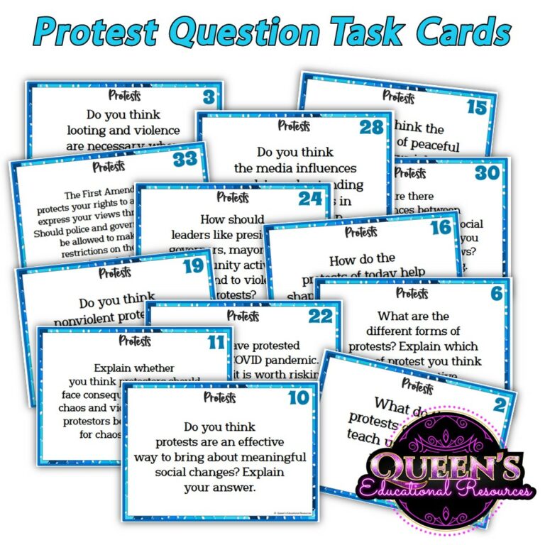 Protest Worksheets | Protest Activities | Protest Questions | Protest ...