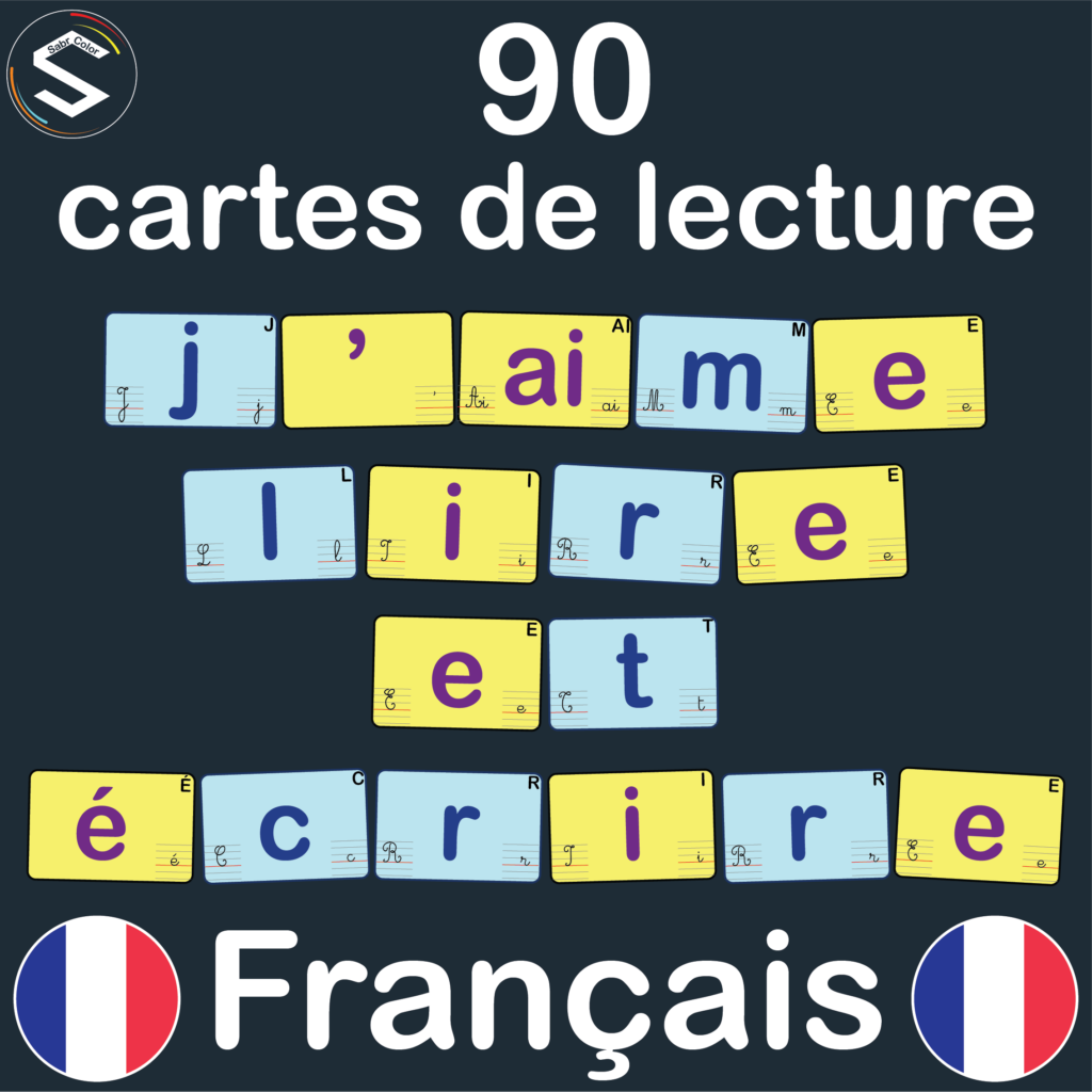 French Syllables, Letters Reading flashcards (Cartes de Lecture ...