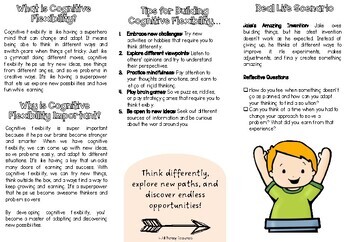 BROCHURE Cognitive Flexibility I SEL & Executive Functioning | Made By ...