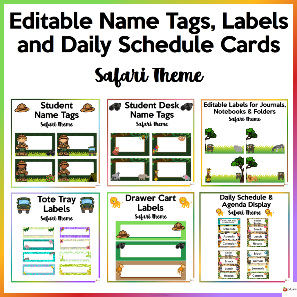 Editable Name Tags, Labels, and Student Awards Woodland Theme Bundle ...