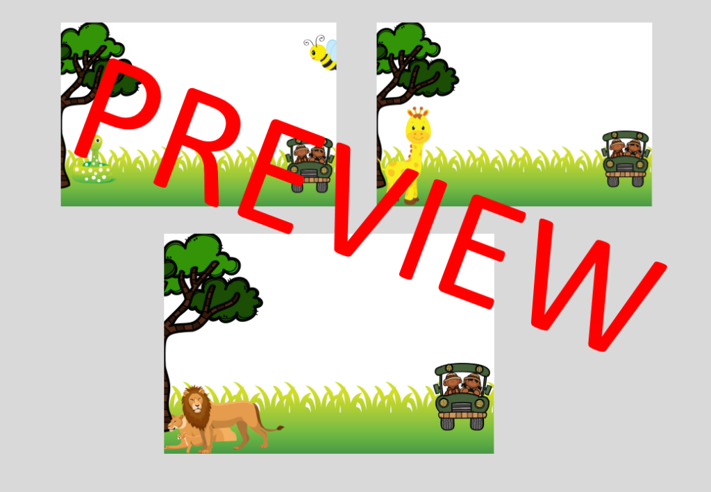 Safari Theme Decor Bundle Name Tags, Labels, and Schedule Daily Cards ...