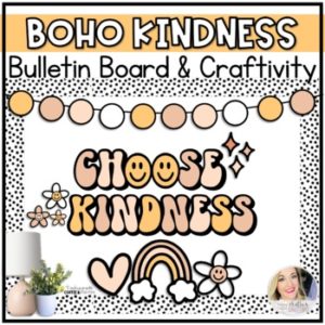 Retro Classroom Decor | Kindness Bulletin Board Boho Colors | Made By ...