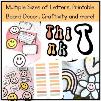 Retro Classroom Decor | Kindness Bulletin Board Boho Colors | Made By ...