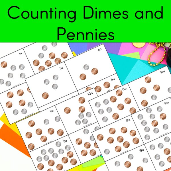 Counting Dimes and Pennies Scoot Cards | Made By Teachers