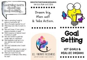 BROCHURE Goal Setting : Executive Functioning Skills for Success | Made ...