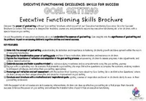 BROCHURE Goal Setting : Executive Functioning Skills for Success | Made ...
