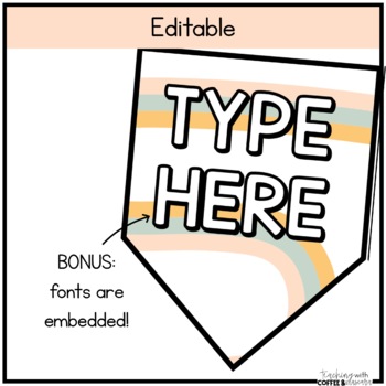 Editable Banner Retro Letters | Made By Teachers