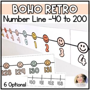 Boho Retro Number Line | Made By Teachers