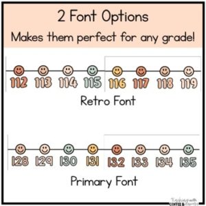 Boho Retro Number Line | Made By Teachers