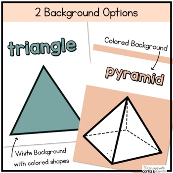 2d and 3d Shape Posters Boho Retro | Made By Teachers