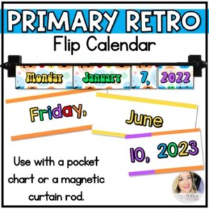 Rainbow Retro Flip Calendar | Made By Teachers