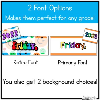 Rainbow Retro Flip Calendar | Made By Teachers