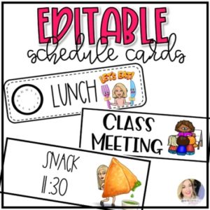 Daily Schedule Cards Editable | Made By Teachers
