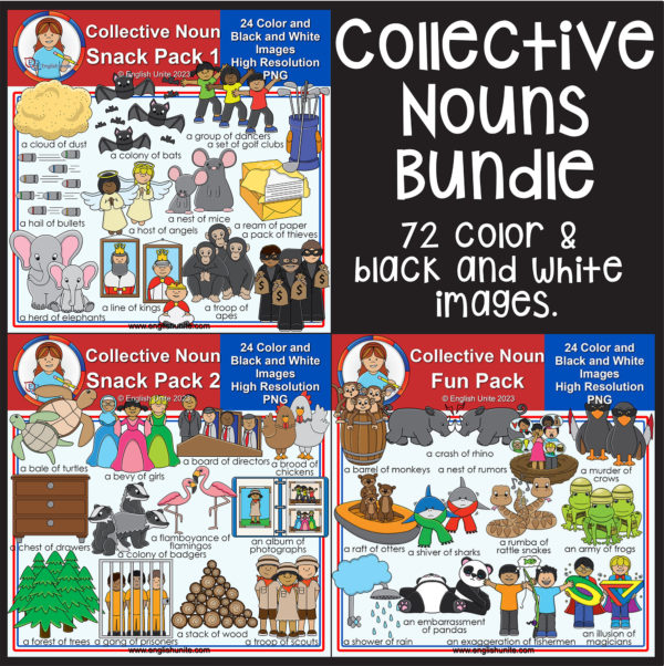 Clip Art - Collective Nouns Snack Pack Bundle | Made By Teachers