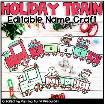 Christmas Name Craft Editable December Holiday Train Craft | Made By ...