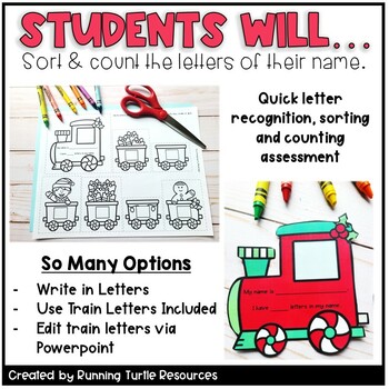 Christmas Name Craft Editable December Holiday Train Craft | Made By ...