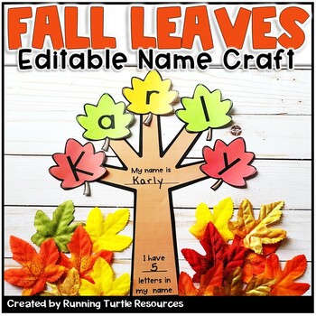 Fall Leaf Name Craft EDITABLE | Made By Teachers